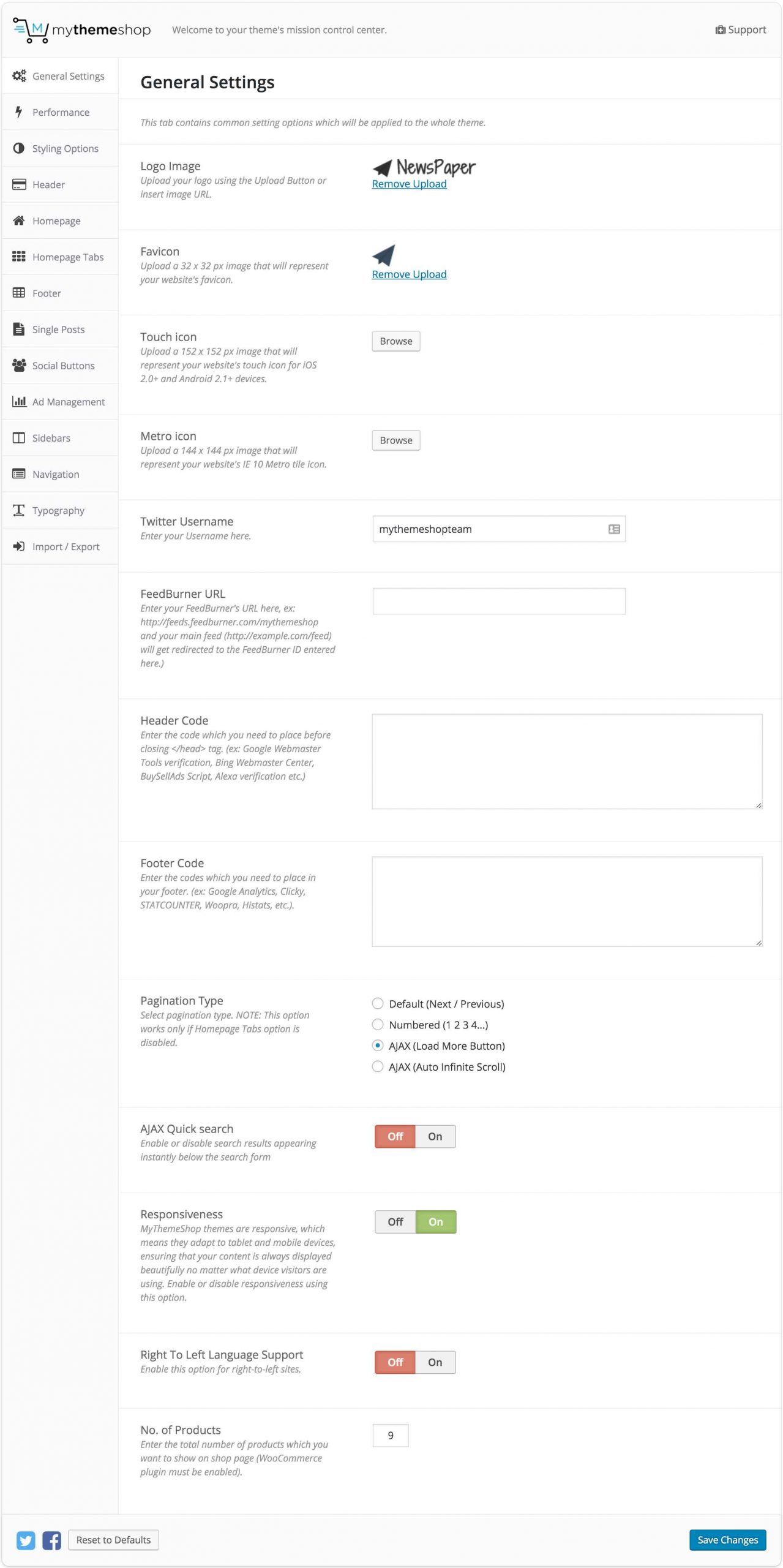 General Settings – Just Simply Mad